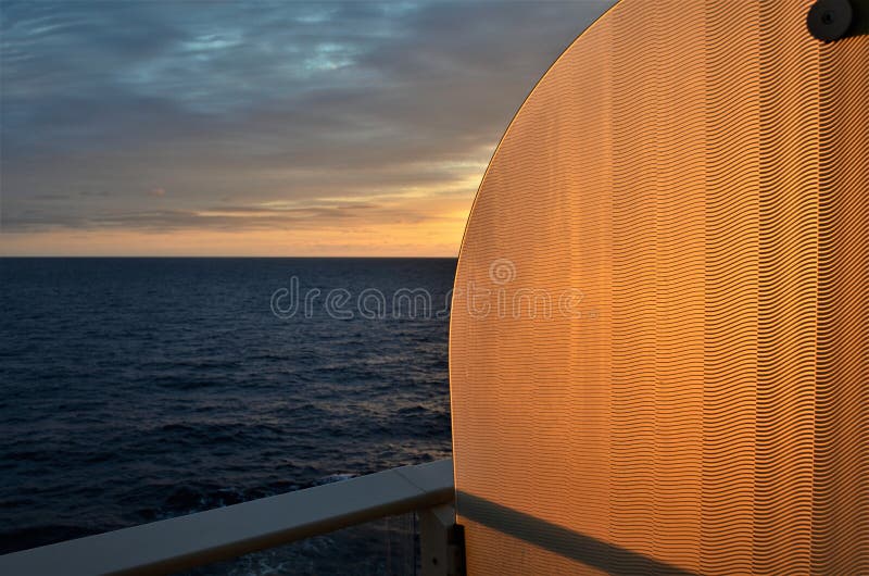 View of the Sunset on the Balcony. Stock Image - Image of orange ...