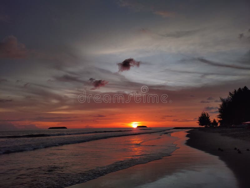 View Sunset from Kata Beach Stock Image - Image of view, sunset: 221880083