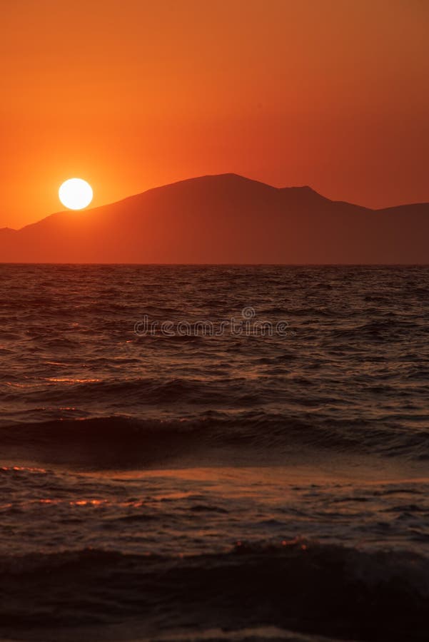 View of Sunset on Kos Island Stock Image - Image of view, aegean: 262555383