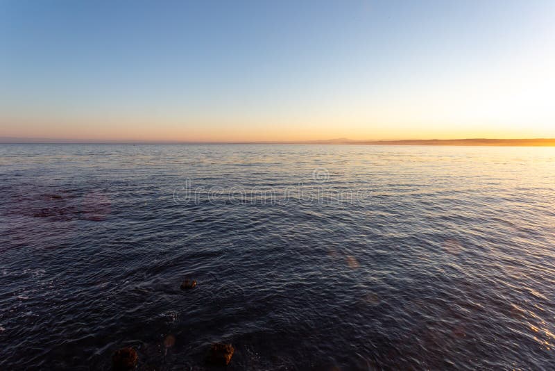 A View on the Sunset Ocean Shore Stock Image - Image of closeup ...