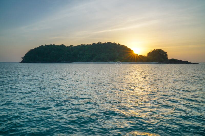 A View of the Sunset Over the Ocean Stock Photo - Image of langkawi ...