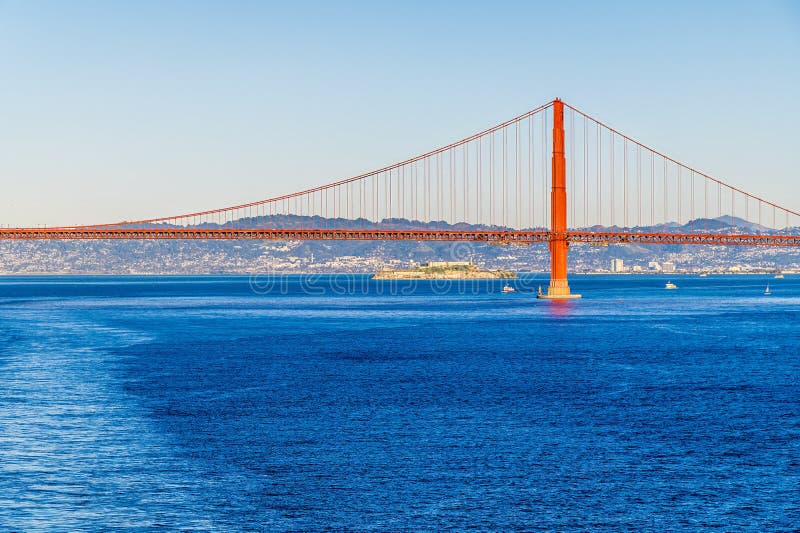 A View at Sunset Past the Golden Gate Bridge in San Francisco Stock ...