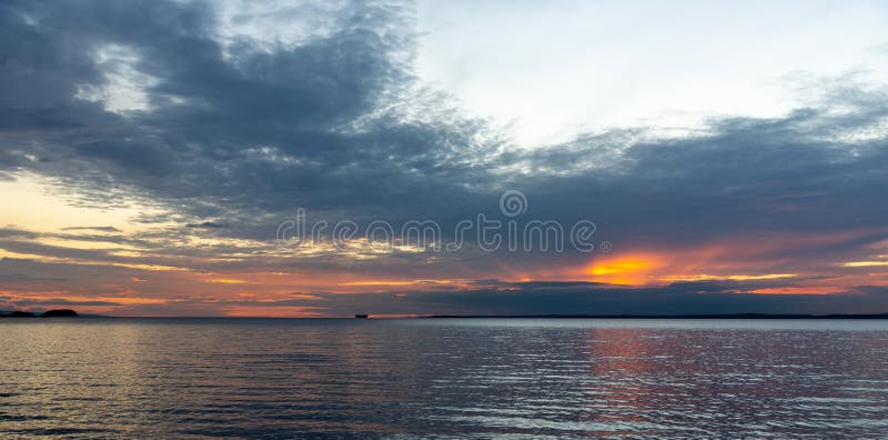 View Sunset on Sea Side in England Stock Image - Image of cloudscape ...