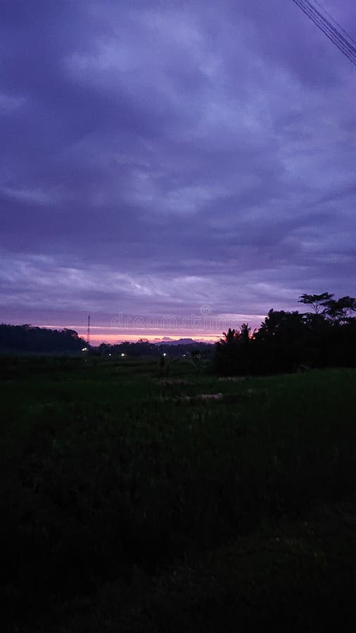 View of the sunset stock image. Image of painting, reflection - 261735983