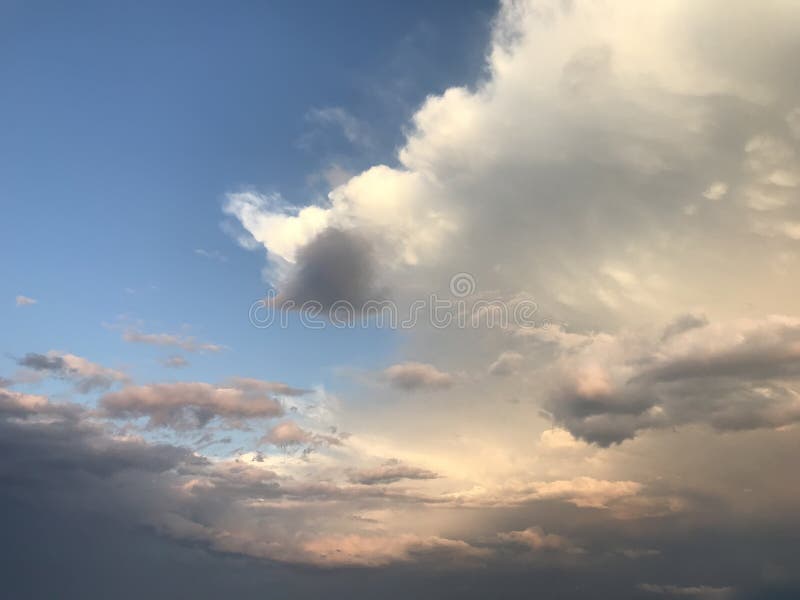 View of Sunset Sky with Multicolor Clouds Stock Photo - Image of ... View of Sunset Sky with Multicolor Clouds Stock Photo - Image of ...