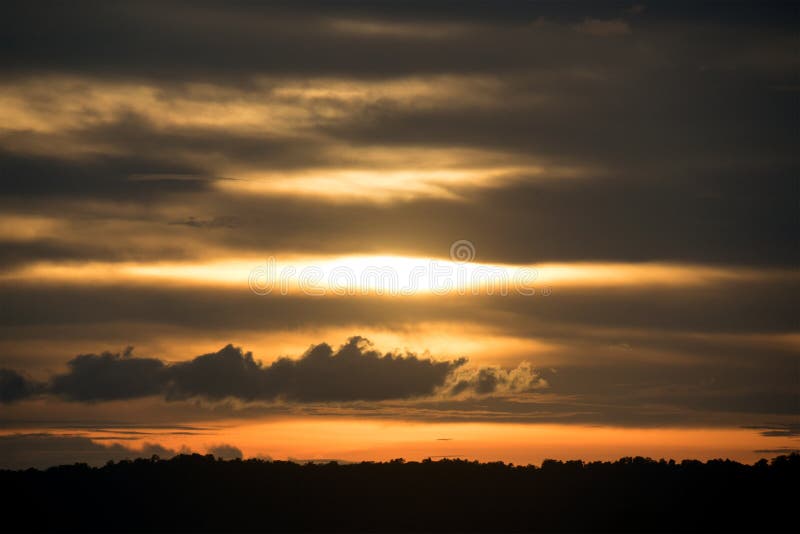 View Sunset and Warm Sky in Evening Time Stock Image - Image of african ...