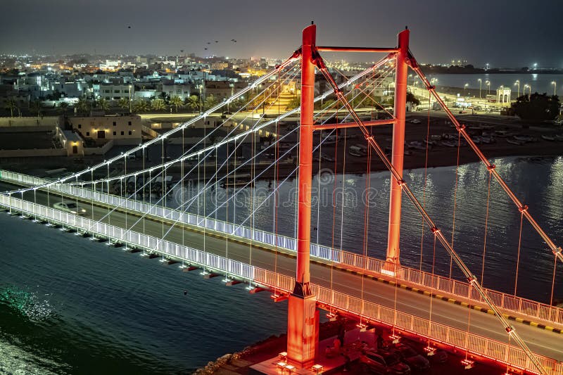 View of Sur with Al Ayjah Bridge, Oman Stock Image - Image of oman ...