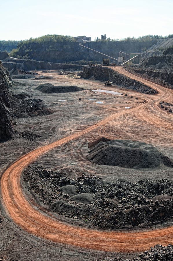 View into Surface Mine of Porphyry Rocks. Stock Photo - Image of rock ...