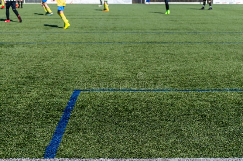 View of the Surface of a Football Field during a Match Stock Photo ...