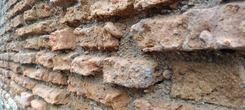 View of the Surface Structure of Eroded and Brittle Brick Walls Stock ...
