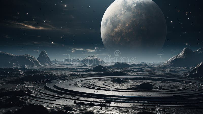 View from the Surface of an Unknown Planet To Outer Space Stock ...