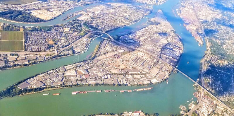 View of Surrey BC Canada stock foto. Image of verlichting - 160134832