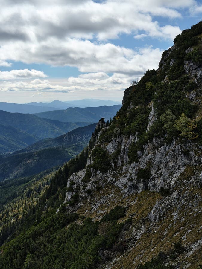 View of the Surrounding Hills from the Rax Mountain Range in Austria ...