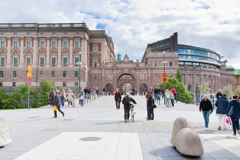View on Sweden Riksdag Building Editorial Image - Image of ...