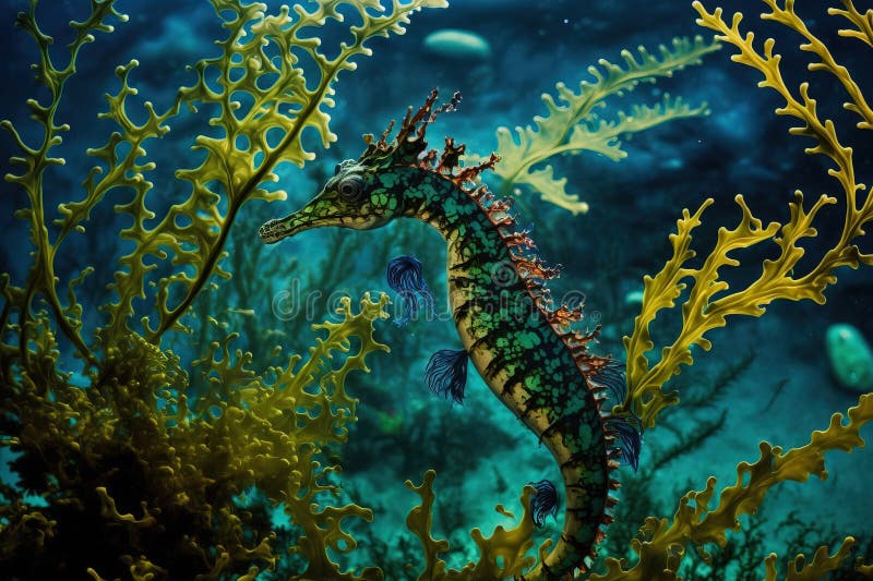 View of a Swimming Leafy Sea Dragon on Kangaroo Island, Australia Stock ...