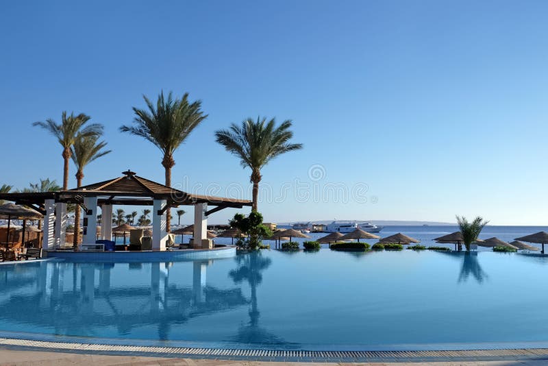View of Swimming Pool at Resort Stock Photo - Image of place, relax ...