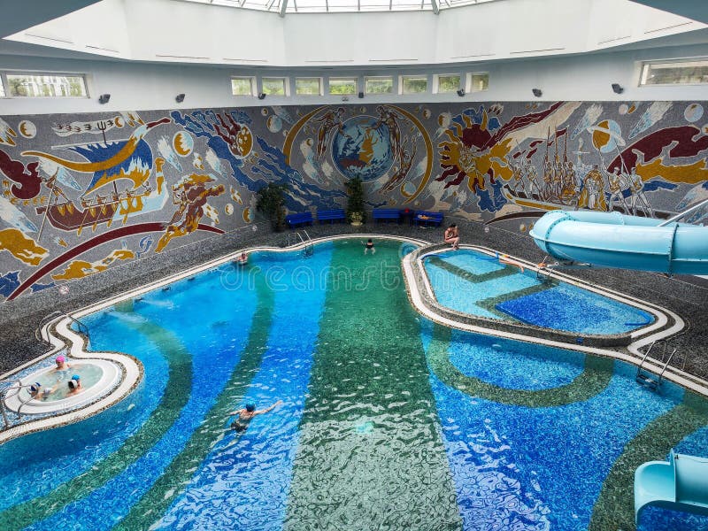 View at the Swimming Pool at the Spa of Hotel Belarus at Minsk ...