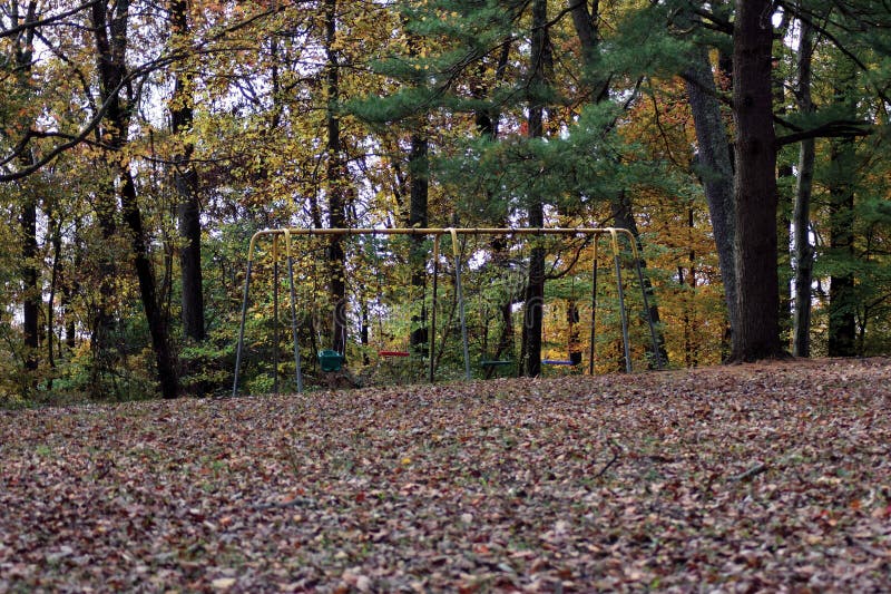 A view of a swing set stock image. Image of beautiful - 140617891