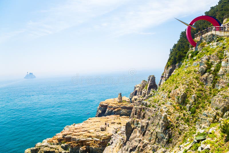 Taejongdae Cliff and Sea in Busan, Korea Stock Image - Image of south ...