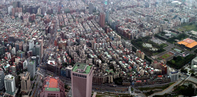 View from Taipei 101 stock photo. Image of metropolis - 24623616