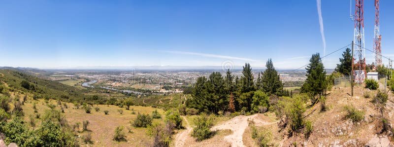 View of Talca and Surroundings Stock Image - Image of town, district ...