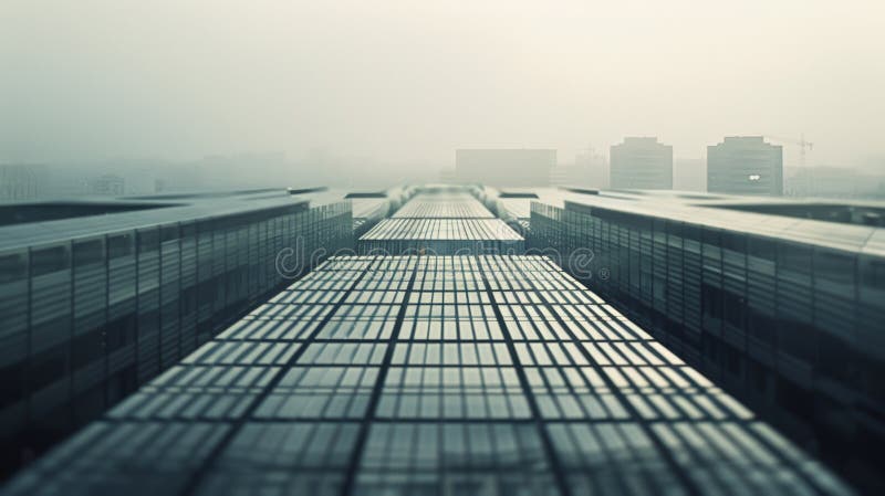 A View of a Tall Building with Glass Windows and Buildings in the ...