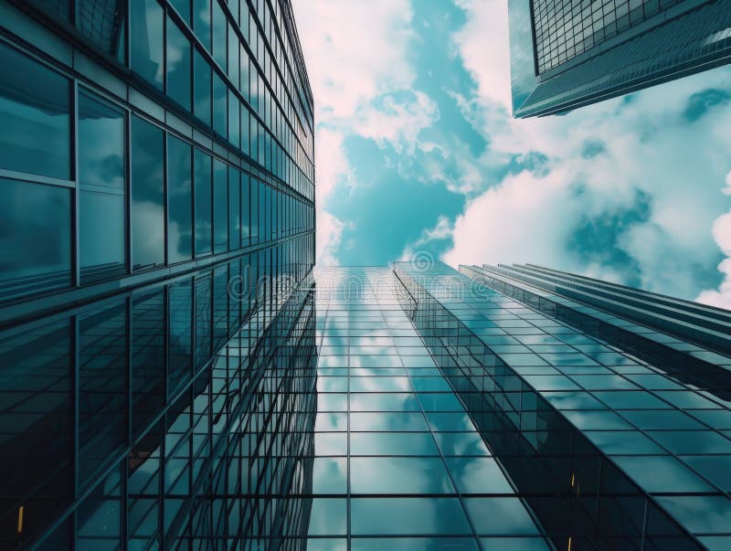 Tall Building Architecture from Ground Level Stock Photo - Image of ...