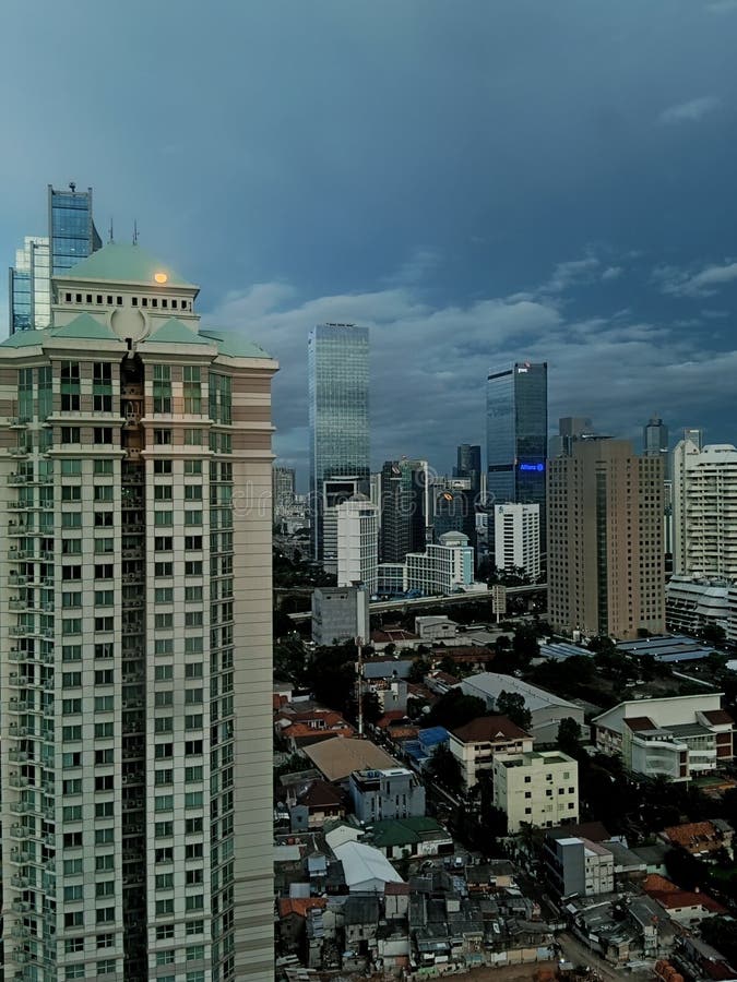 View of Tall Buildings with Cloudy Weather Editorial Photography ...