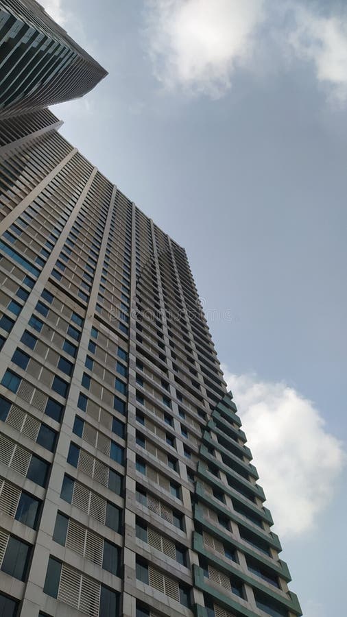 View of Tall Buildings, Seen from the Rooftop Stock Image - Image of ...