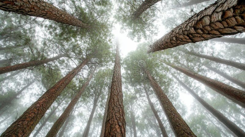 A View of a Tall Pine Tree with the Sky in Front, AI Stock Photo ...
