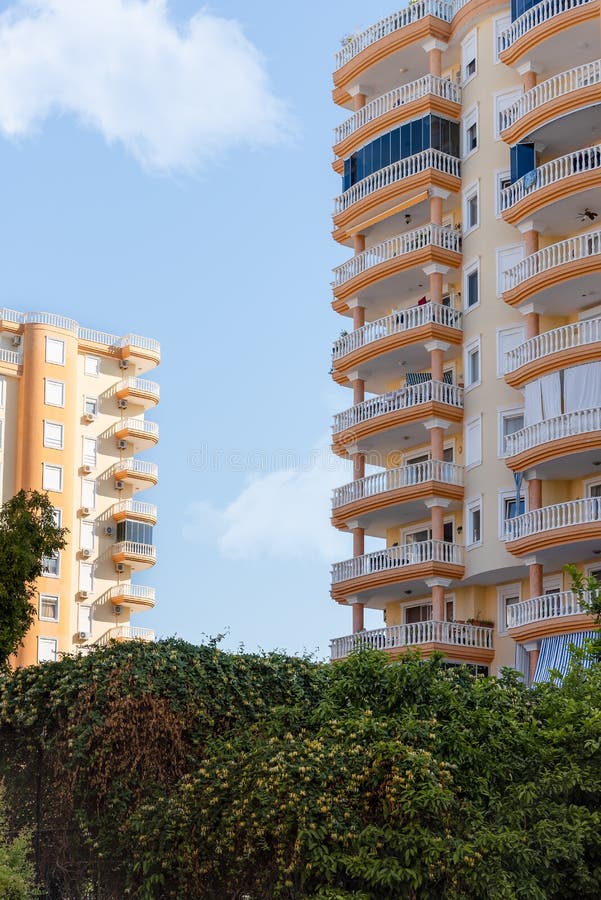 View of Tall Residential Buildings among Dense Vegetation Stock Image ...