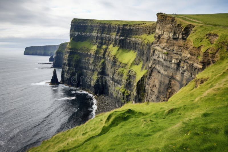 View of Tall, Towering Cliffs Along a Coastline Stock Image - Image of ...