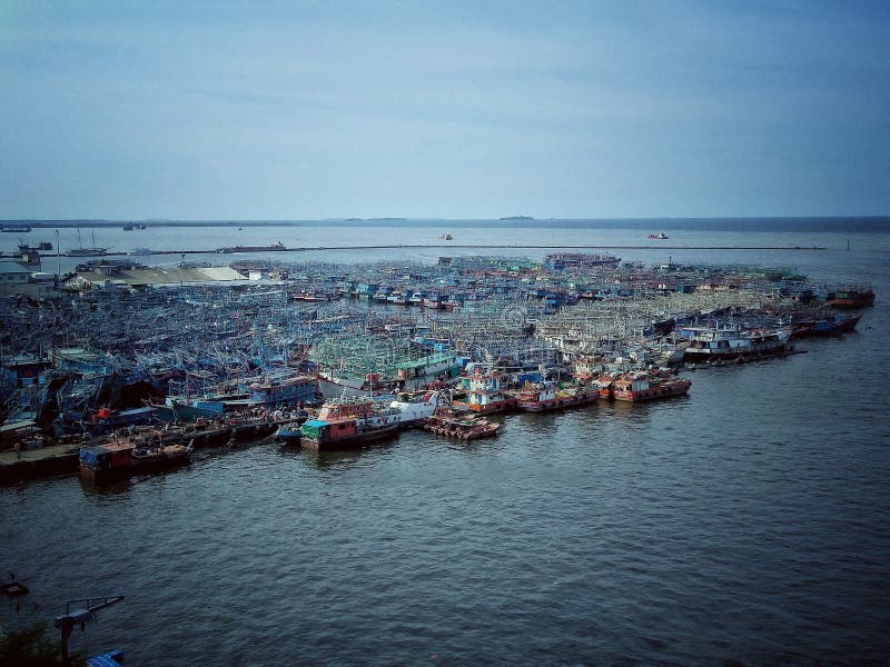 View of Tanjung Priok Harbor from Above Stock Image - Image of tanjung ...