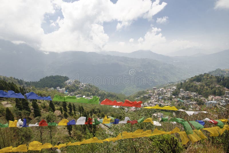 View from Tashi Viewpoint at Gangtok, India Stock Image - Image of ...