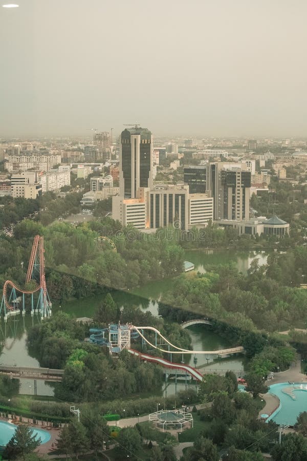 A View on Tashkent City from Tower Stock Image - Image of reflection ...