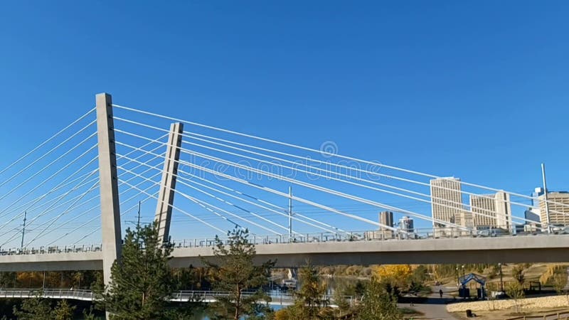 View of Tawatina Bridge Edmonton, Alberta, Canda Stock Video - Video of ...
