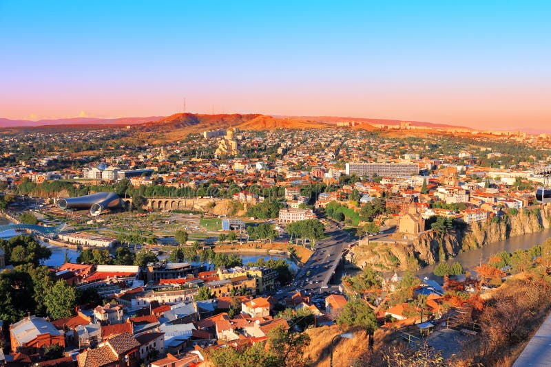 View of Tbilisi stock image. Image of cathedral, landmarks - 44626065