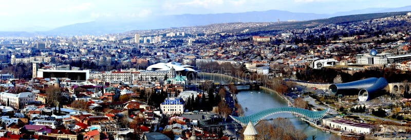 View of Tbilisi from a High Point Stock Photo - Image of view ...