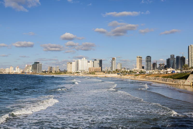 View of Tel Aviv and the Mediterranean Coast Editorial Photography ...