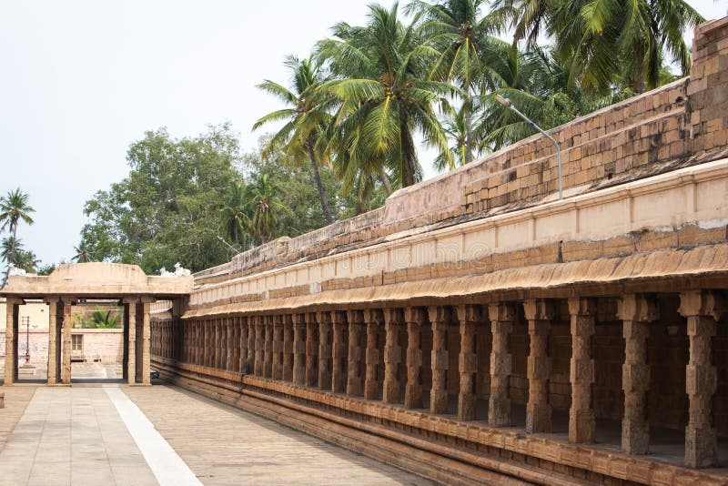 View of the Temple Corridor and Outer Complex of Jambukeswarar Temple ...