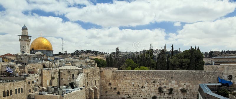 Jerusalem Temple Mount View Stock Photo - Image of judaism, daylight ...