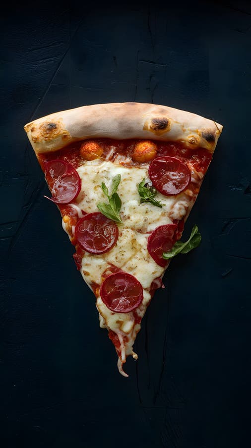 View a Tempting Display of a Pizza Slice in Cinematic Editorial Style ...