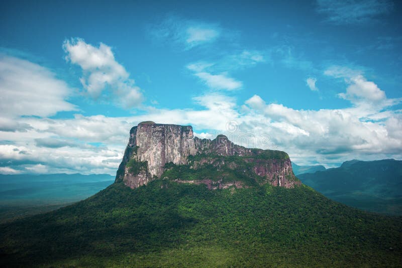 View of Tepui Autana, Located in Amazonas State, Venezuela Stock Image ...