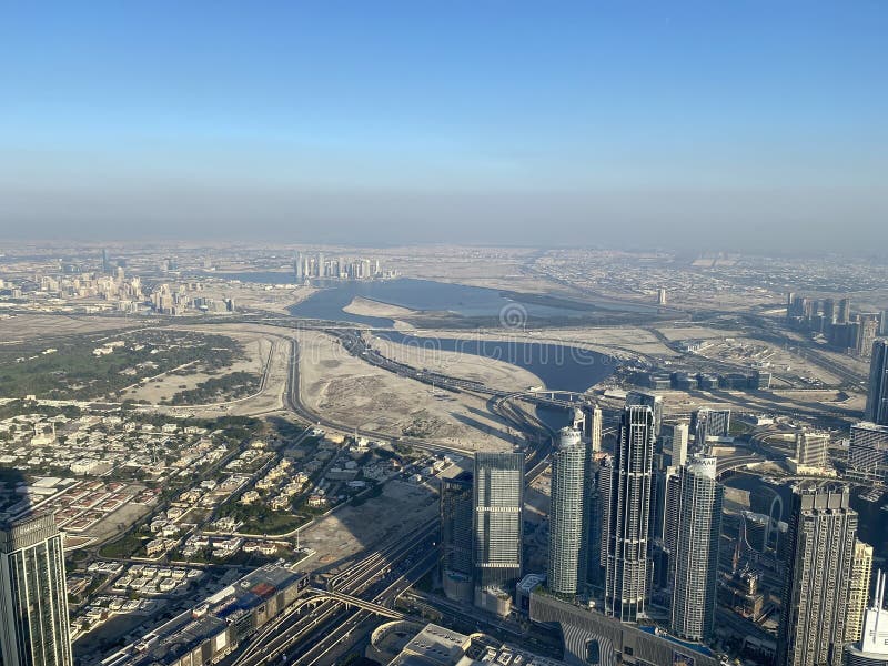 View from the Terrace in the Highest Skyscraper in the World Stock ...