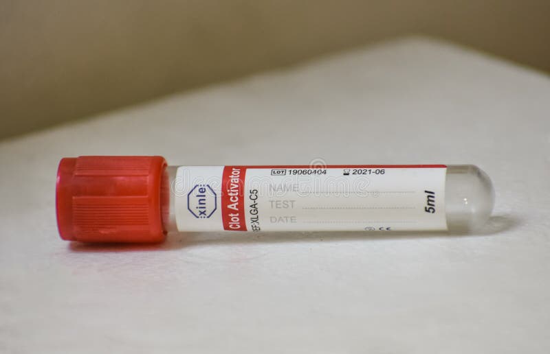 View of Testing Medical Vials Useful in Various Blood Sample ...