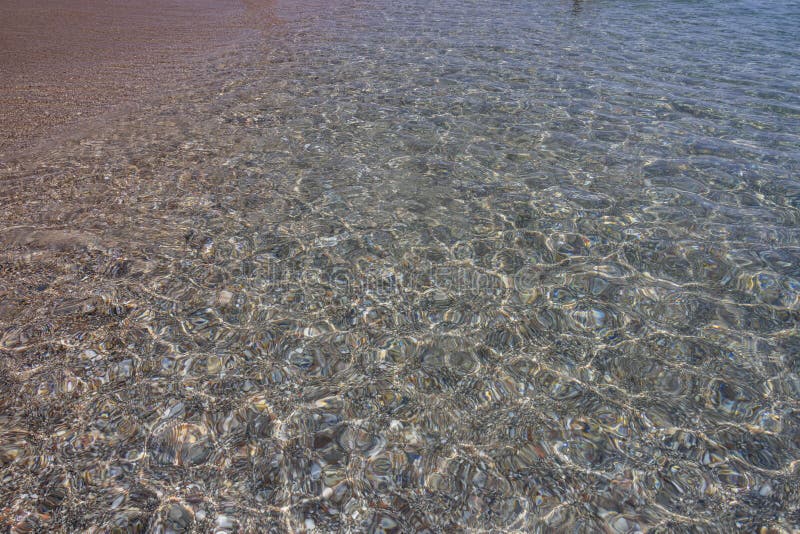 View of Texture of the Seabed Underwater with Reflections from Sun ...