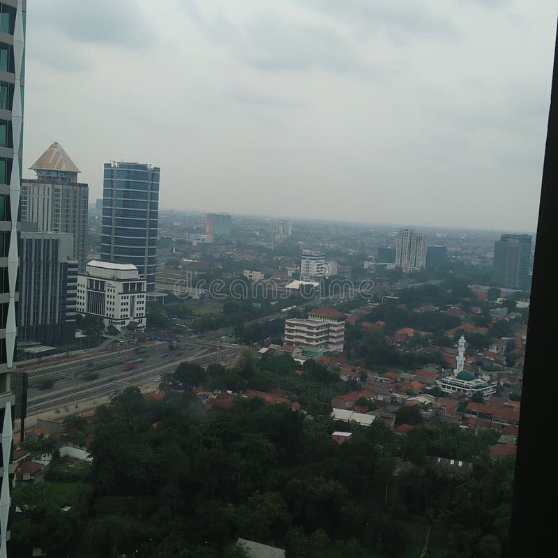 View on the 25th Floor, 4pm South Jakarta Area Stock Photo - Image of ...