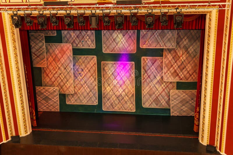 View of the theatre stage stock photo. Image of architectural - 80076036