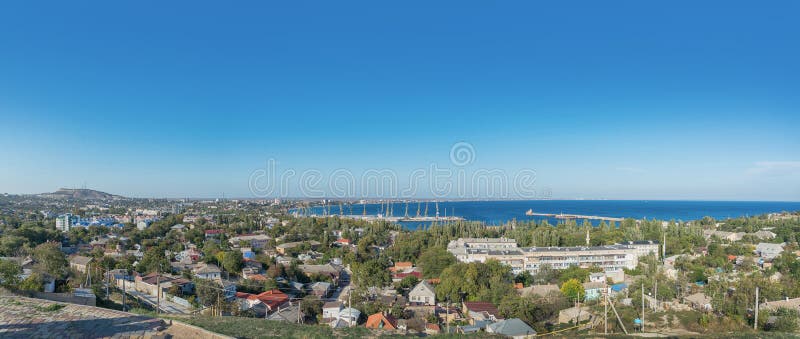 View of Theodosia from Above. Panorama. Republic of Crimea. October ...
