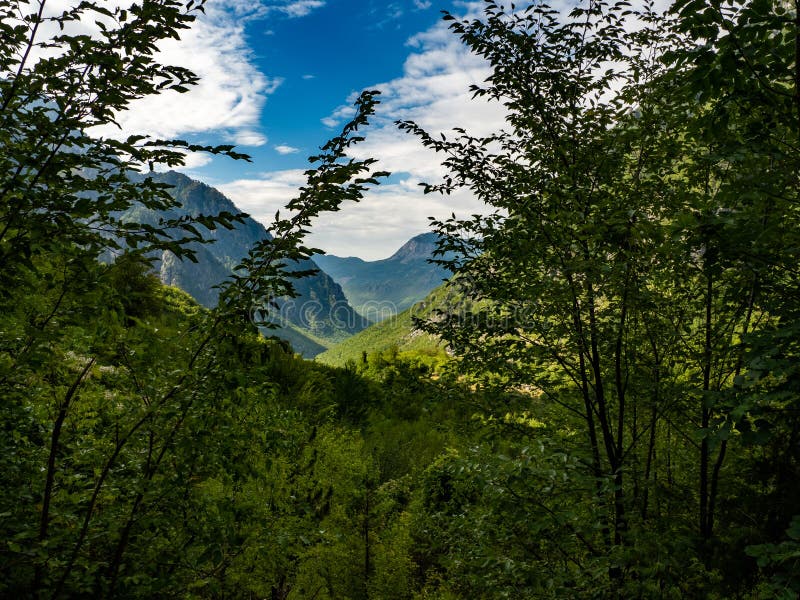View of the Theth Valley i stock image. Image of peak - 253825547
